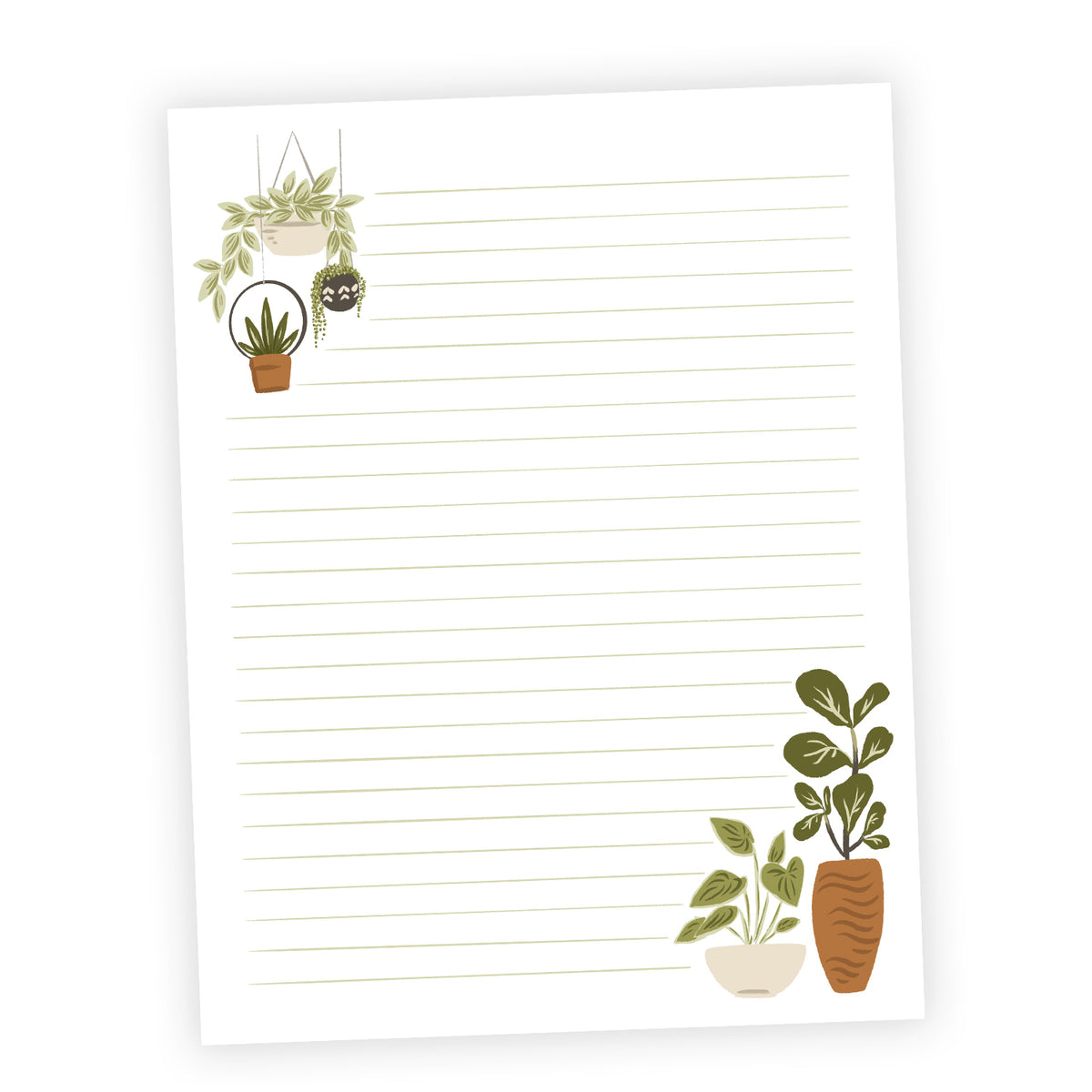 Houseplants Printable Letter Writing Sheets – Seasoned With Salt Paperie
