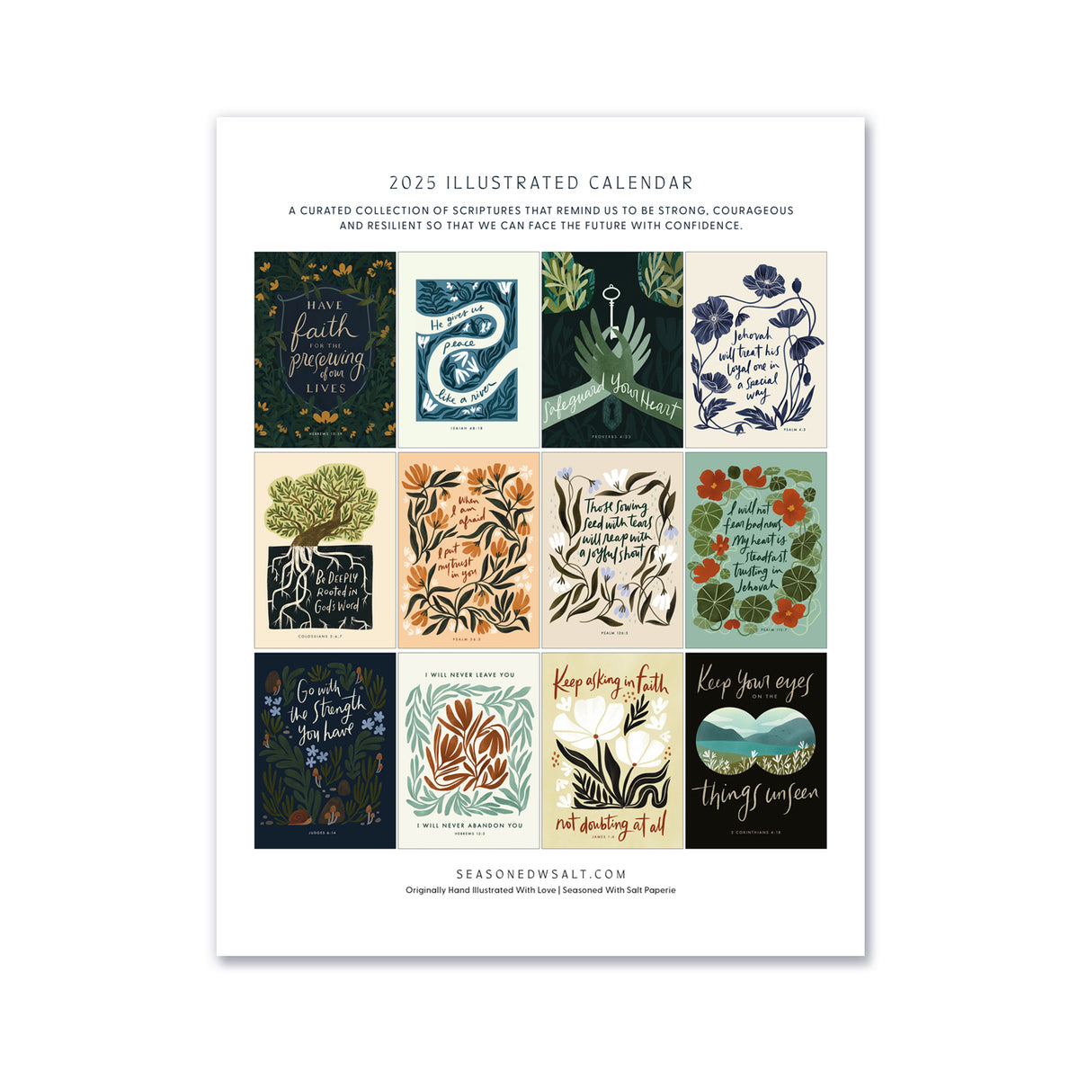 "Imperfectly Perfect" - B Grade 2025 Illustrated Scriptural JW Wall Ca ...